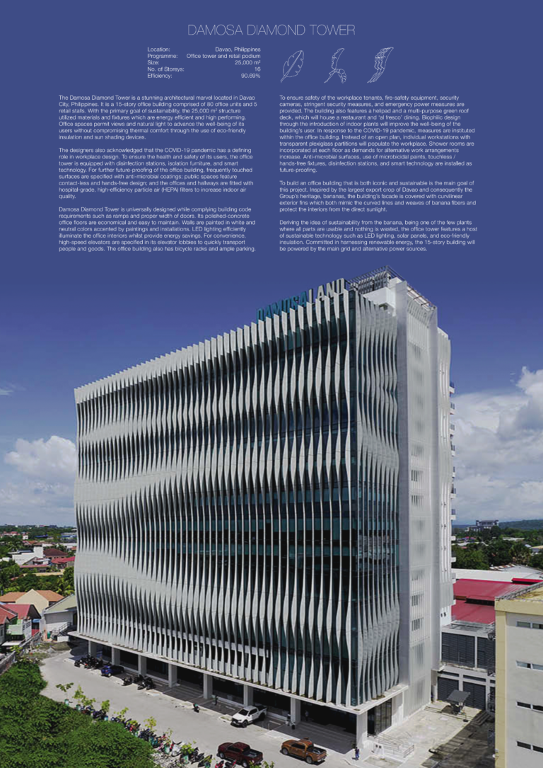 Form Follows Fibers: Damosa Diamond Tower by PDP Architects - Kanto ...